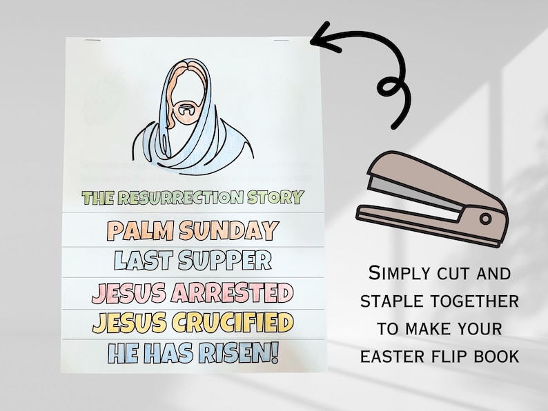 Printable Easter Story Craft Sunday School Easter Sunday Craft Jesus ...