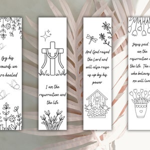 8 Christian Easter Coloring Bookmark Bundle Children's Ministry ...