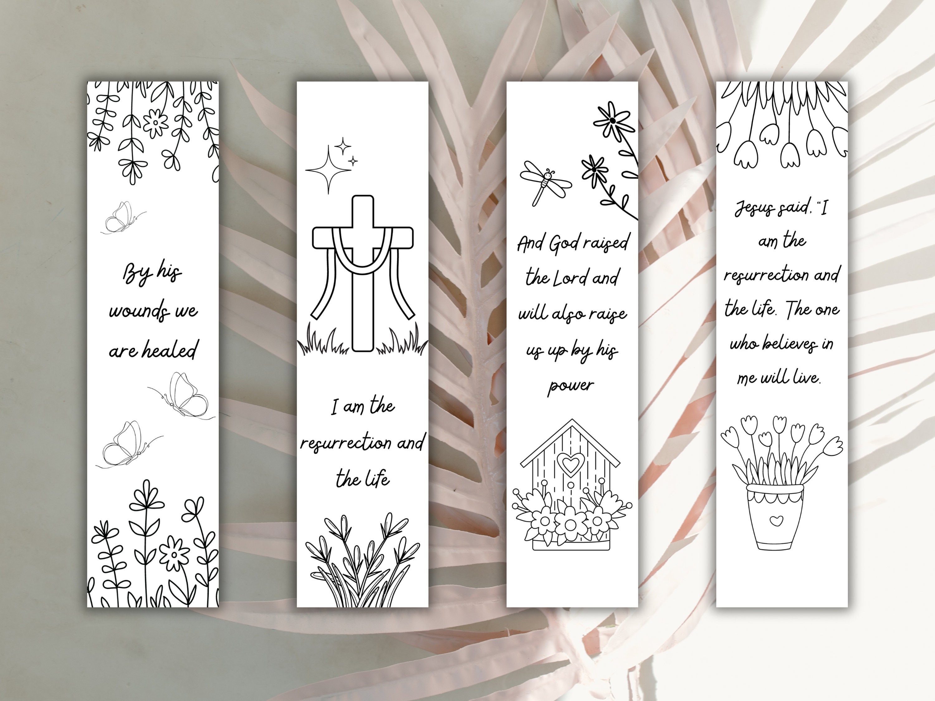 8 Christian Easter Coloring Bookmark Bundle Children's Ministry ...