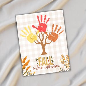 Fall in Love With Jesus Craft Fall for Jesus Handprint Craft for Kids ...
