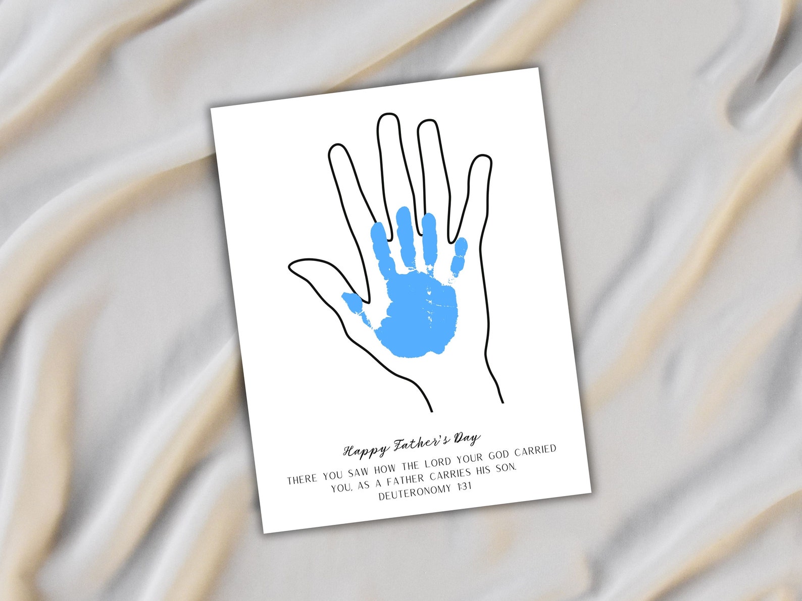 Christian Fathers Day Craft for Dad Handprint Art From Kids Printable ...