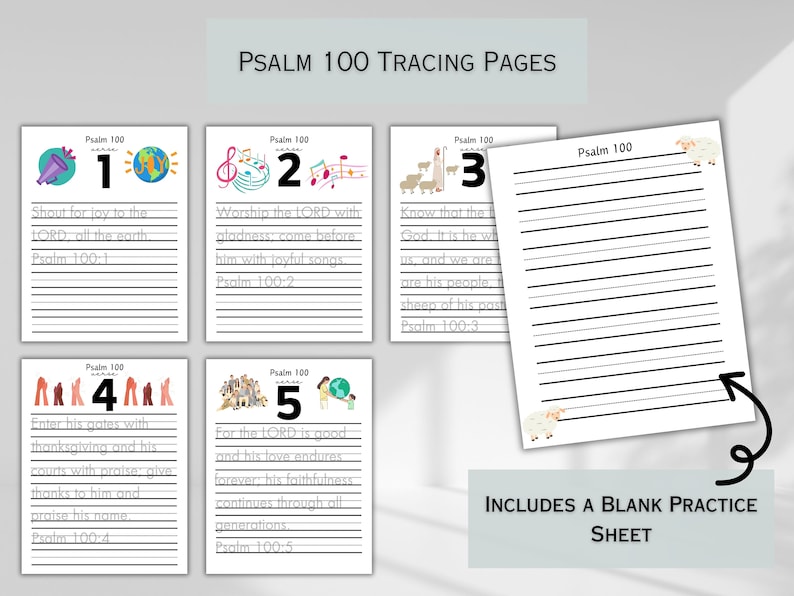 Psalm 100 Learning Resource Kids Craft Psalm 100 Sunday School Activity ...