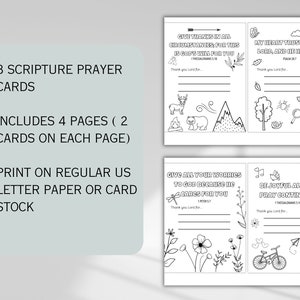 8 Scripture Prayer Card Template for Kids | Sunday School, Homeschool ...