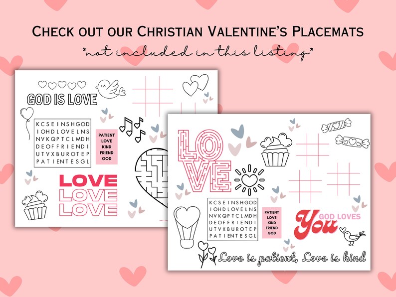 Valentines Bible Verse Cards for Kids, Classmates DIY Christian ...