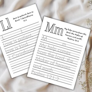 Printable ABC Tracing Bundle Scripture Alphabet Tracing Worksheets ...