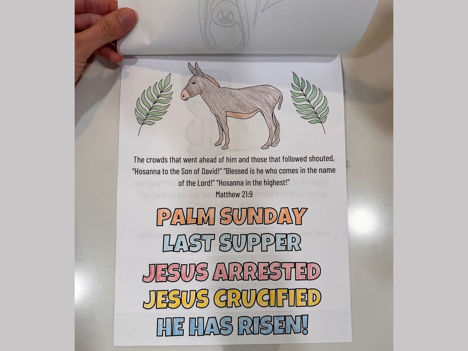 Printable Easter Story Craft Sunday School Easter Sunday Craft Jesus ...