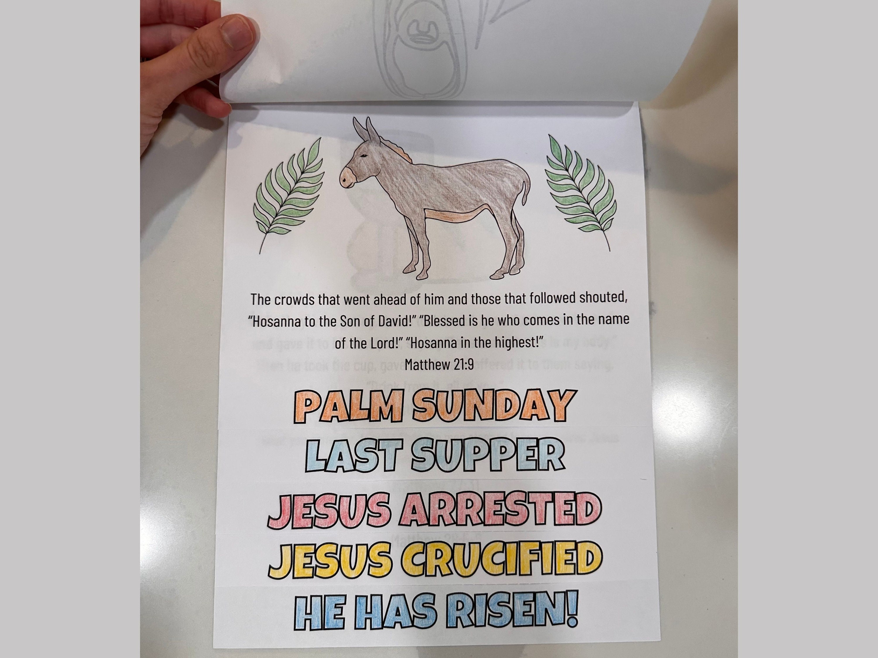 Printable Easter Story Craft Sunday School Easter Sunday Craft Jesus ...