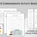 10 Commandments Printable Activity Word Search, Maze, Memory Matching ...
