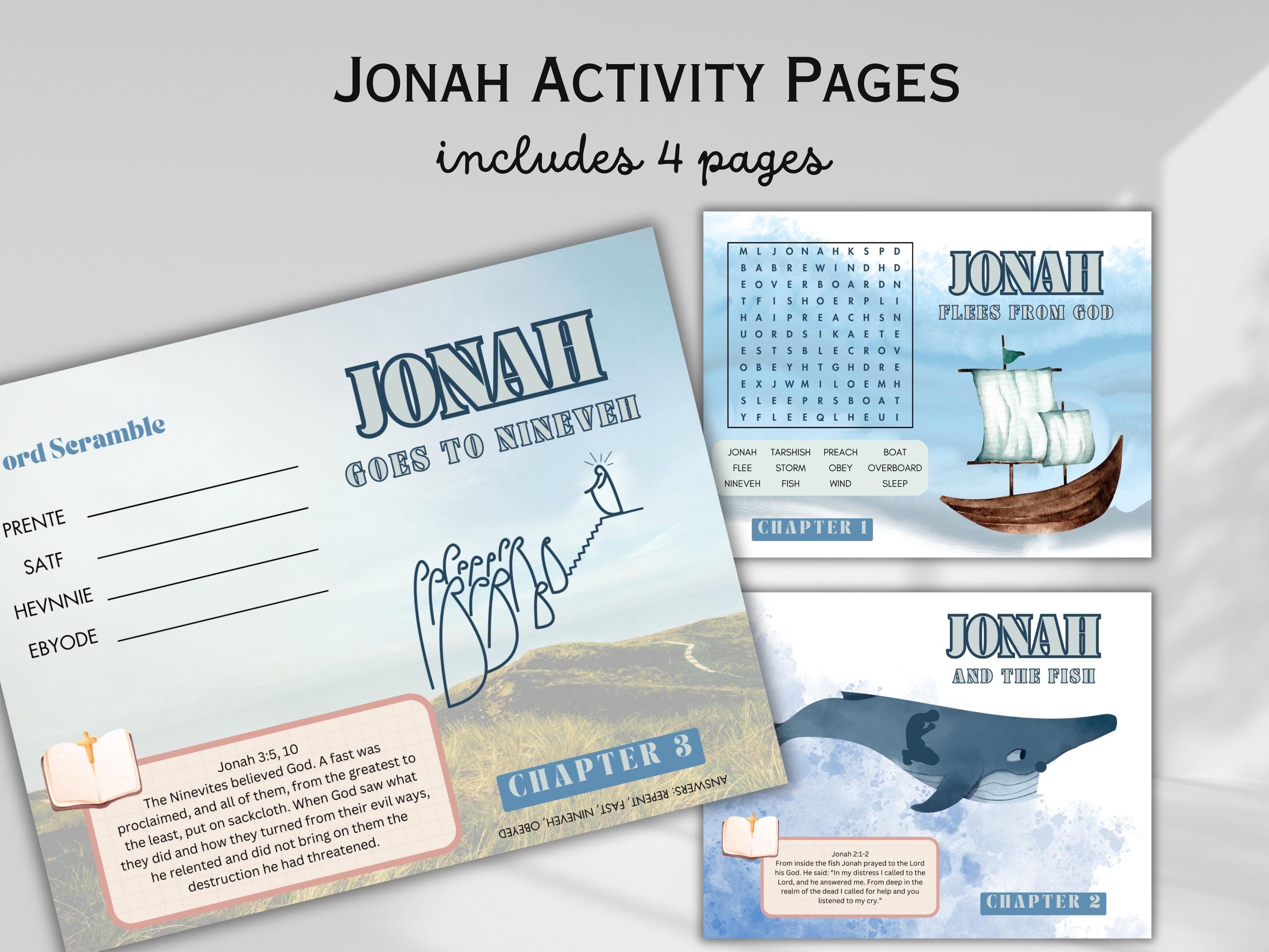 Jonah Craft for Kids Activity Pages Jonah and the Whale Lesson Bible ...