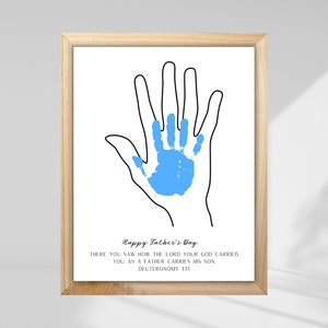 Christian Fathers Day Craft for Dad Handprint Art From Kids Printable ...