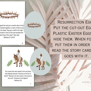 Printable Easter Story Eggs Jesus Resurrection Eggs Christian Easter ...