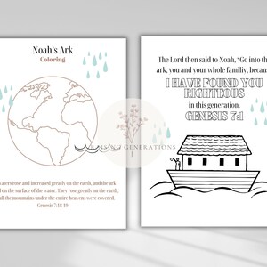 Noah's Ark Activity Bundle Printable Bible Lesson Sunday School Craft ...