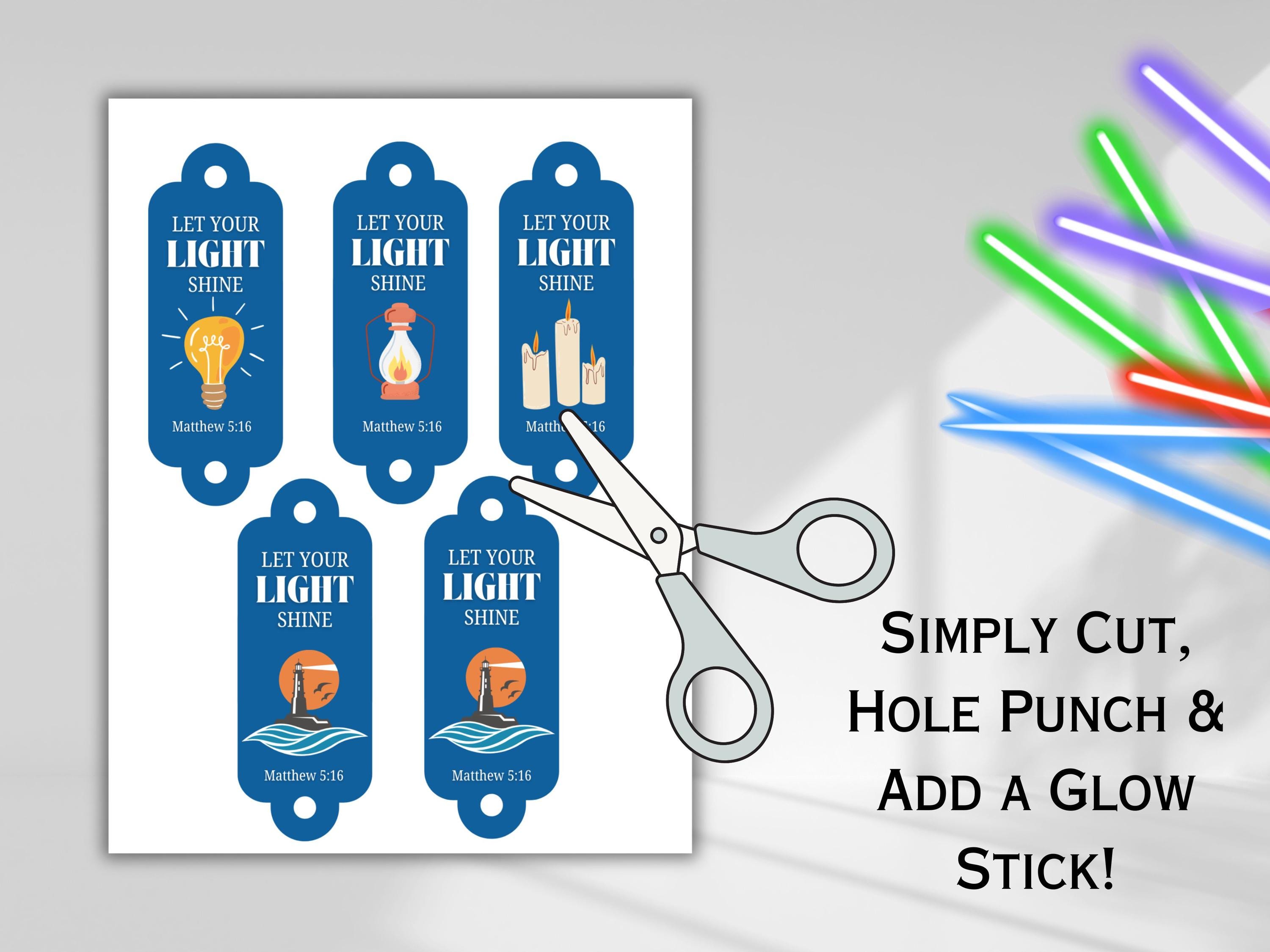 Let Your Light Shine Glow Stick Tags Let Your Light Shine Bracelet ...