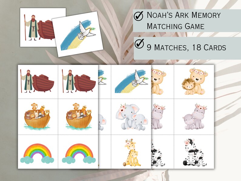 Noahs Ark Flood Activity Printable Bible Story Fun Learning Craft for ...
