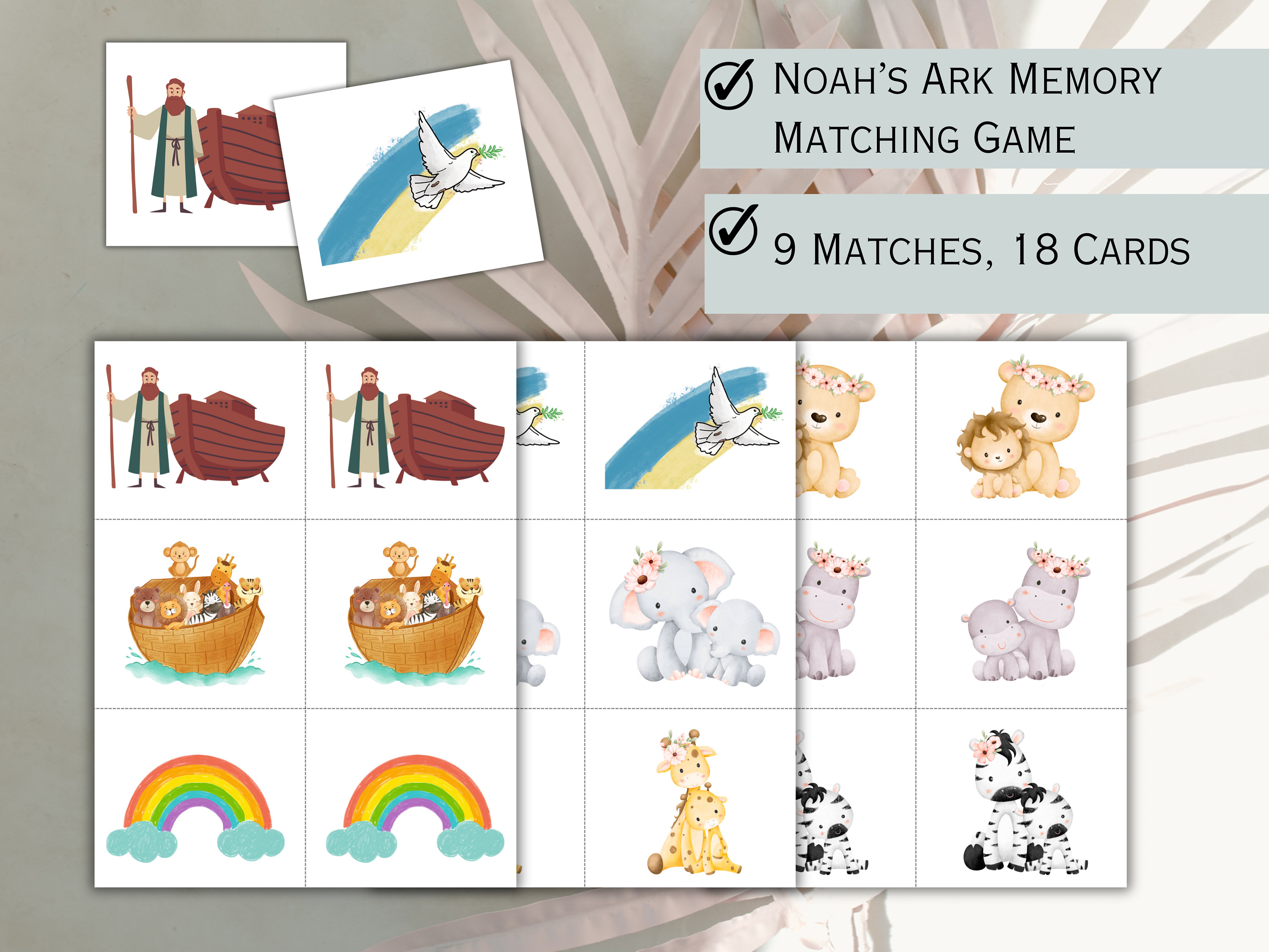 Noahs Ark Flood Activity Printable Bible Story Fun Learning Craft for ...