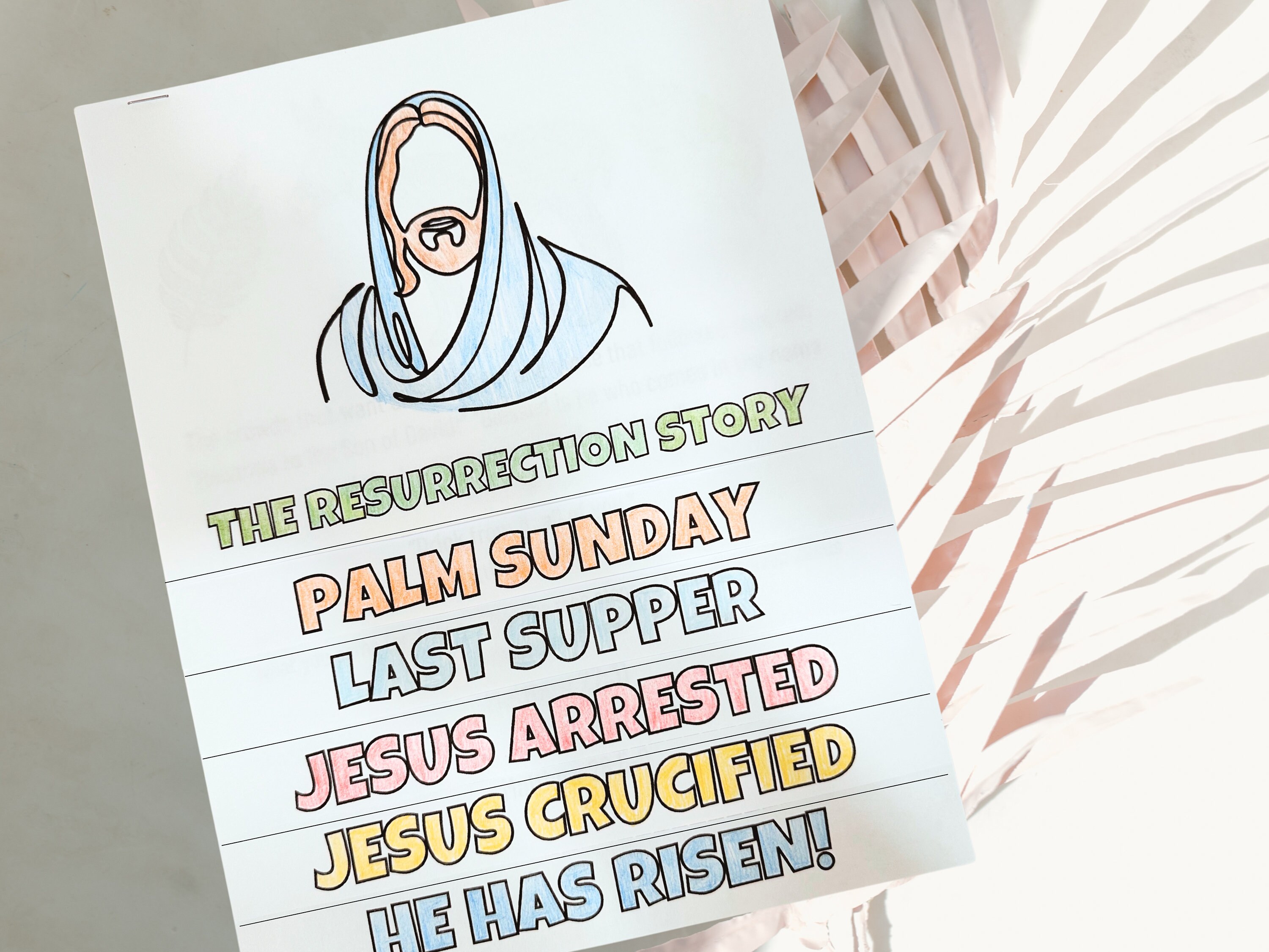 Printable Easter Story Craft Sunday School Easter Sunday Craft Jesus ...