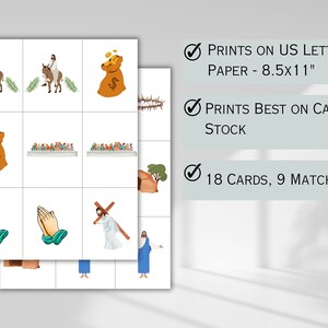 Christian Easter Memory Matching Game for Kids, Children | Sunday ...