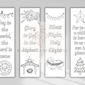 Christian Christmas Bookmark Church Favor Printable Bible Verse Gift ...