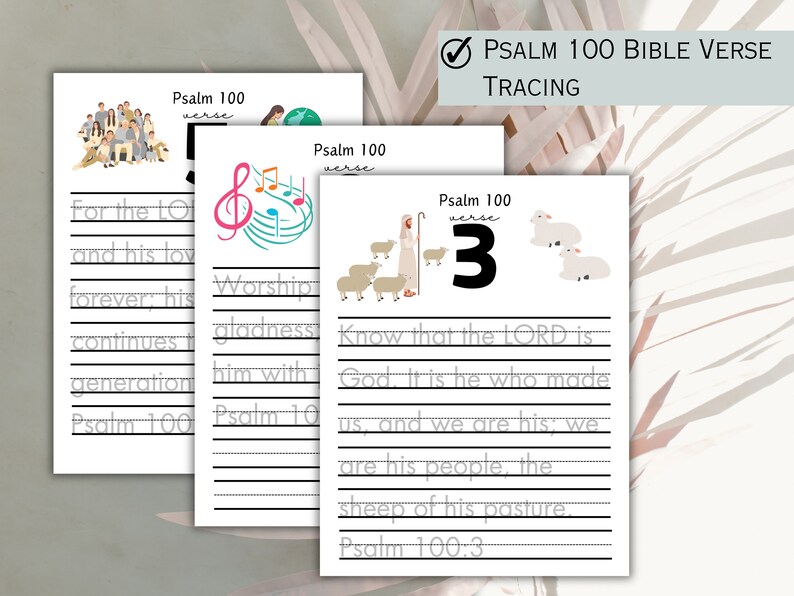 Psalm 100 Learning Resource Kids Craft Psalm 100 Sunday School Activity ...
