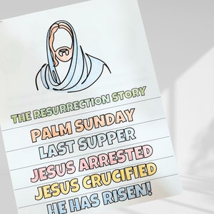 Printable Easter Story Craft Sunday School Easter Sunday Craft Jesus ...
