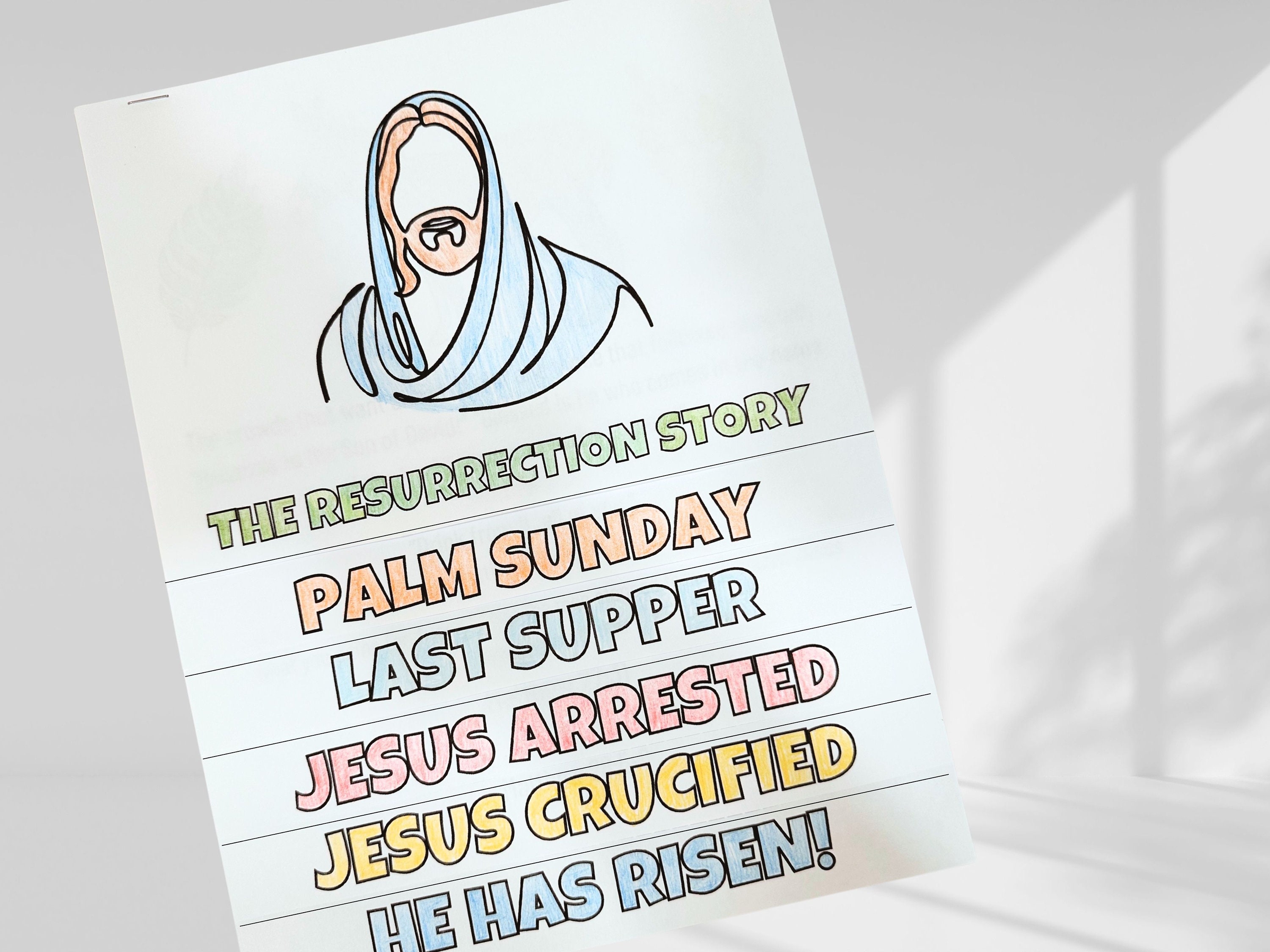 Printable Easter Story Craft Sunday School Easter Sunday Craft Jesus ...