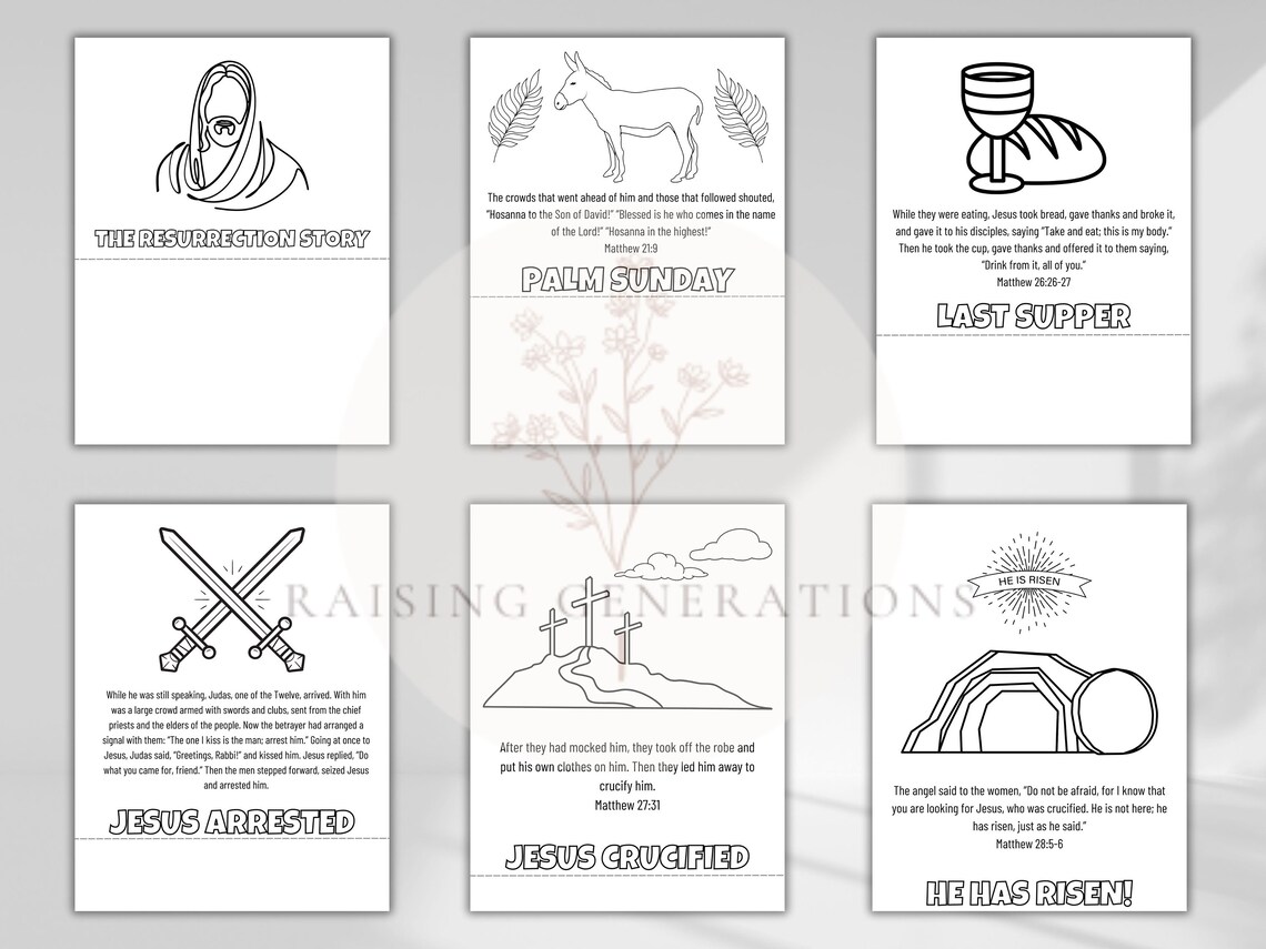 Printable Easter Story Craft Sunday School Easter Sunday Craft Jesus ...