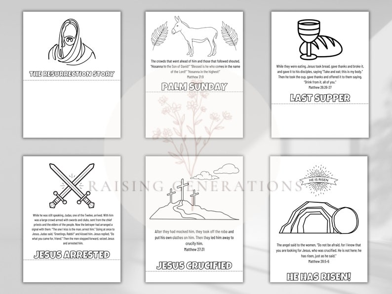 Printable Easter Story Craft Sunday School Easter Sunday Craft Jesus ...