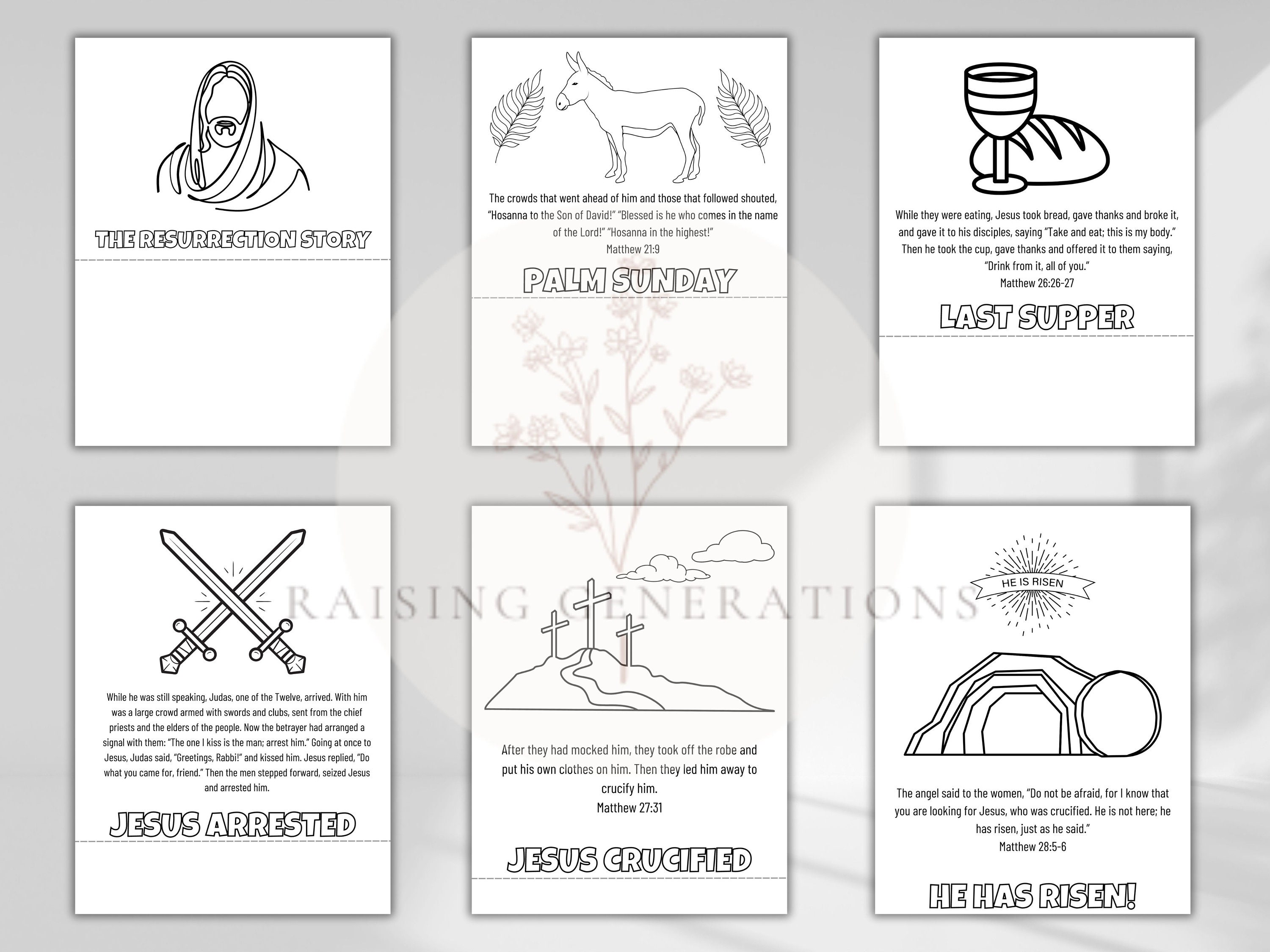 Printable Easter Story Craft Sunday School Easter Sunday Craft Jesus ...
