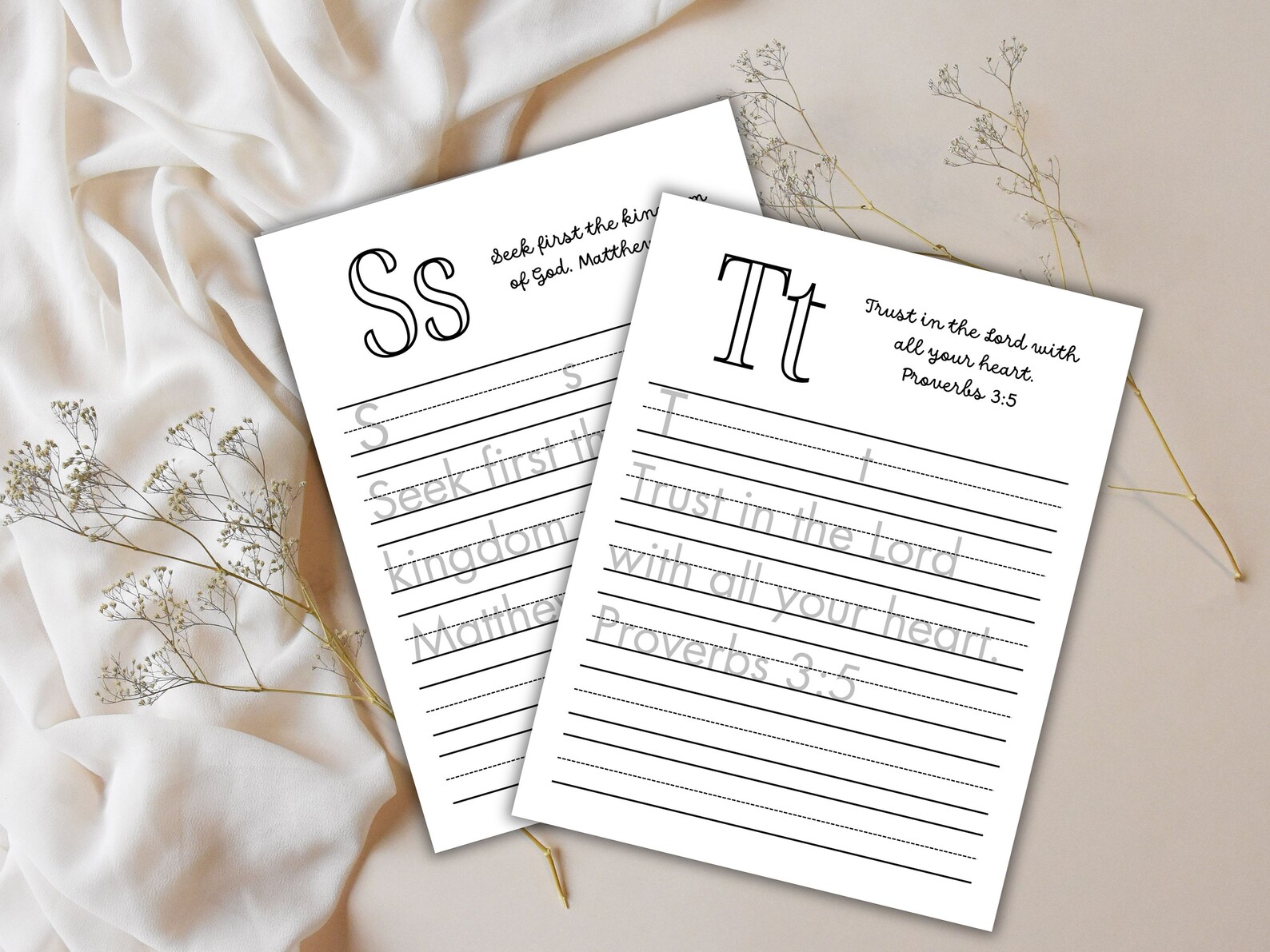 Printable ABC Tracing Bundle Scripture Alphabet Tracing Worksheets ...