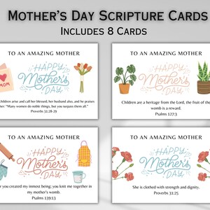 Christian Mothers Day Floral Cards Church Gift Tag for Mothers ...