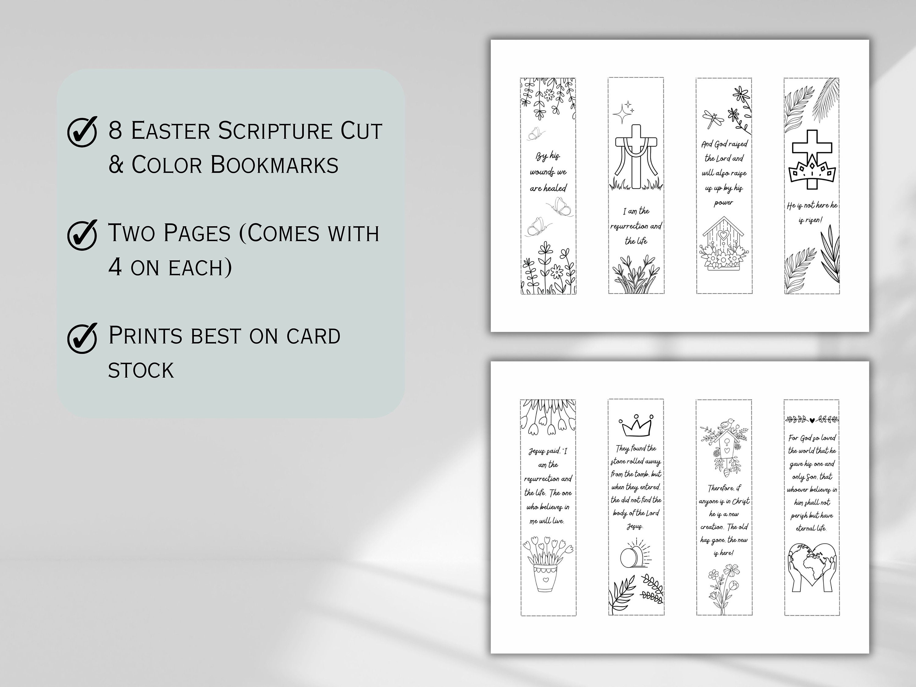 8 Christian Easter Coloring Bookmark Bundle | Children's Ministry ...