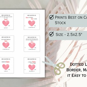 Valentines Bible Verse Cards for Kids, Classmates DIY Christian ...