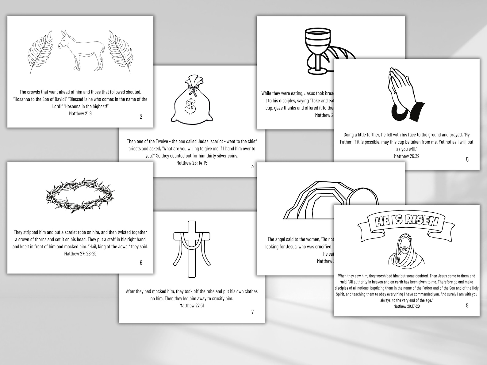 Printable Easter Story Color Book for Kids Easter Craft Sunday School ...