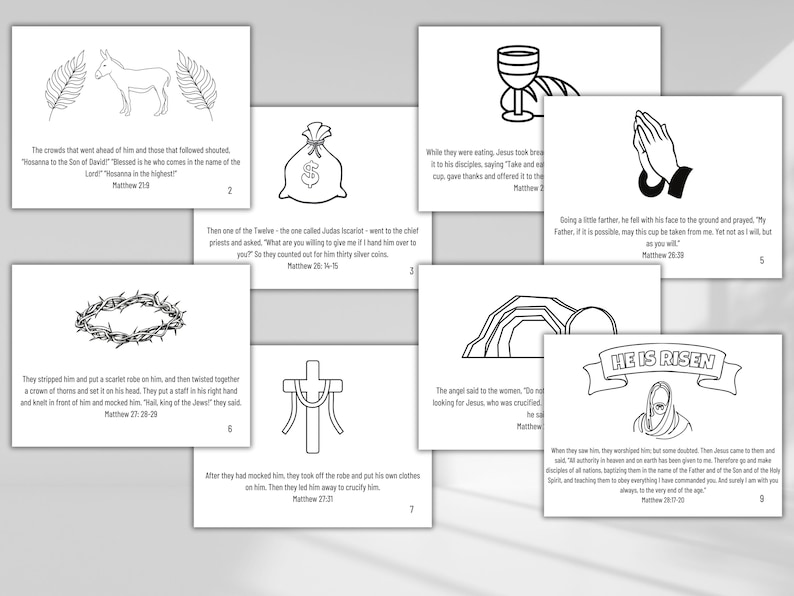 Printable Easter Story Color Book for Kids Easter Craft Sunday School ...