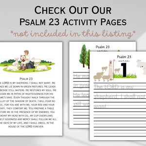 Psalm 23 Bible Verse Coloring Scripture Bookmarks Printable Sunday ...