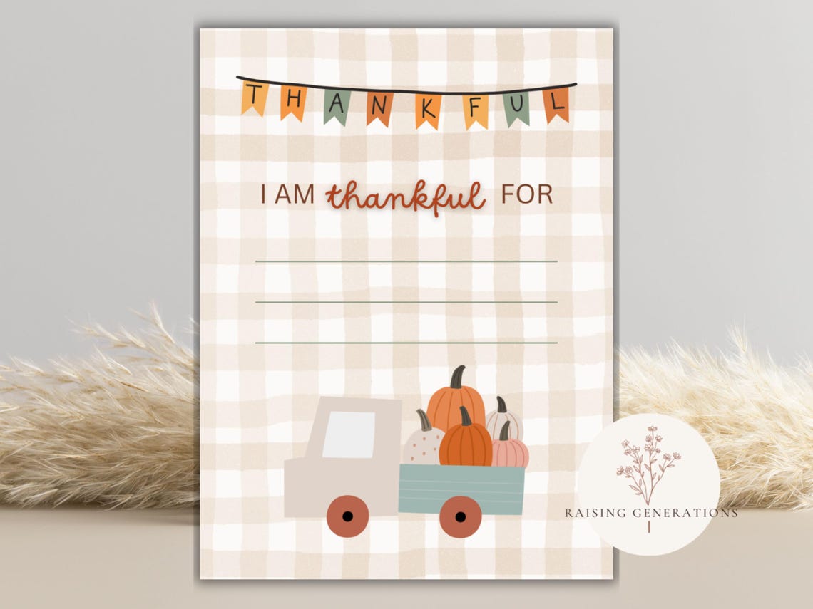 Thankfulness Cards I Am Thankful for Cards Printable Gratitude Cards ...