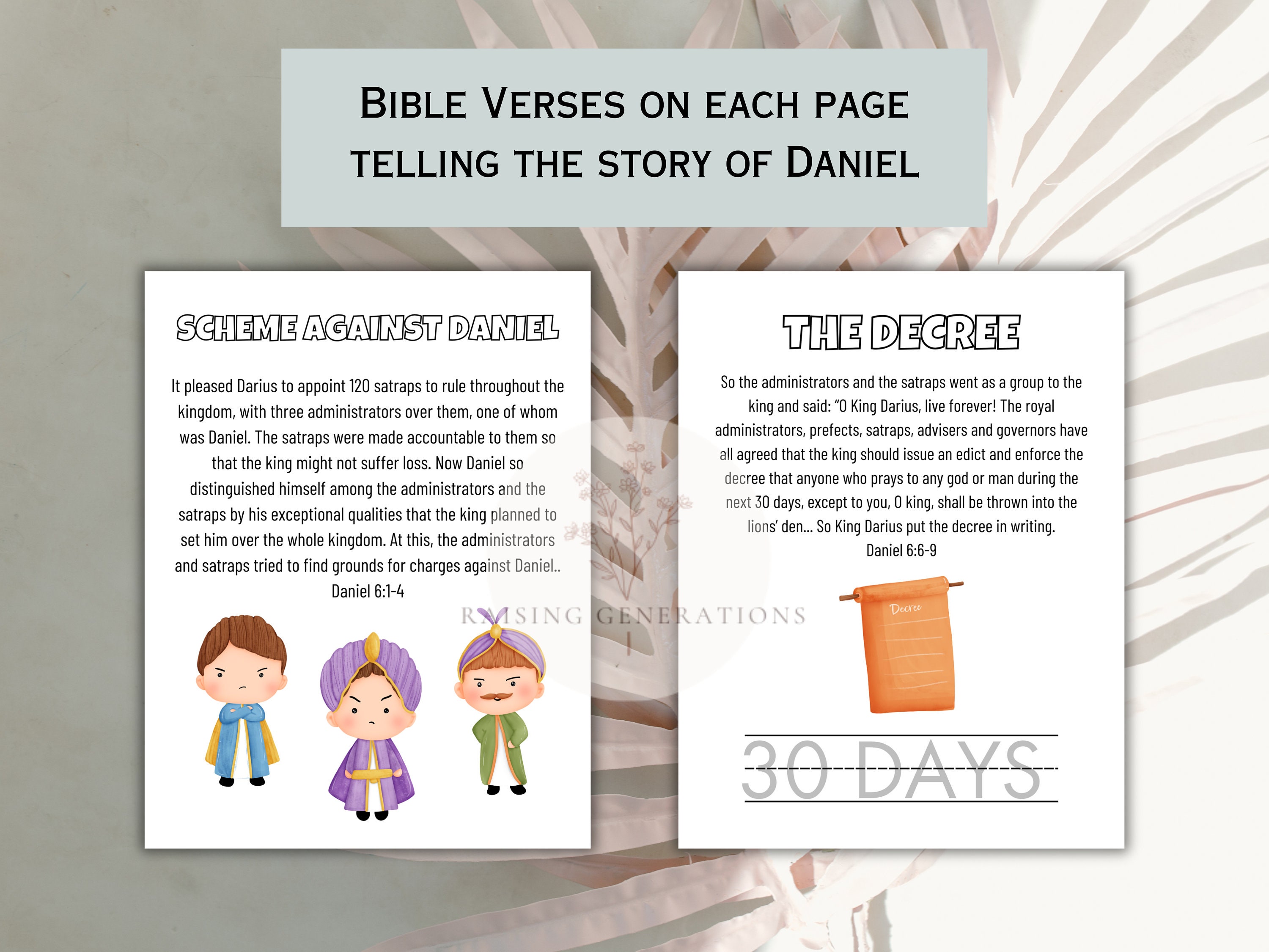 Daniel and the Lions Den Craft Sunday School Activity Page Bible Games ...