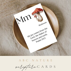 Nature ABC Flashcards for Kids Cottagecore Alphabet Scripture Cards ...