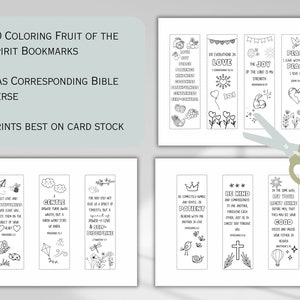 Fruit of the Spirit Bundle | Printable Bookmarks, Coloring | Bible ...