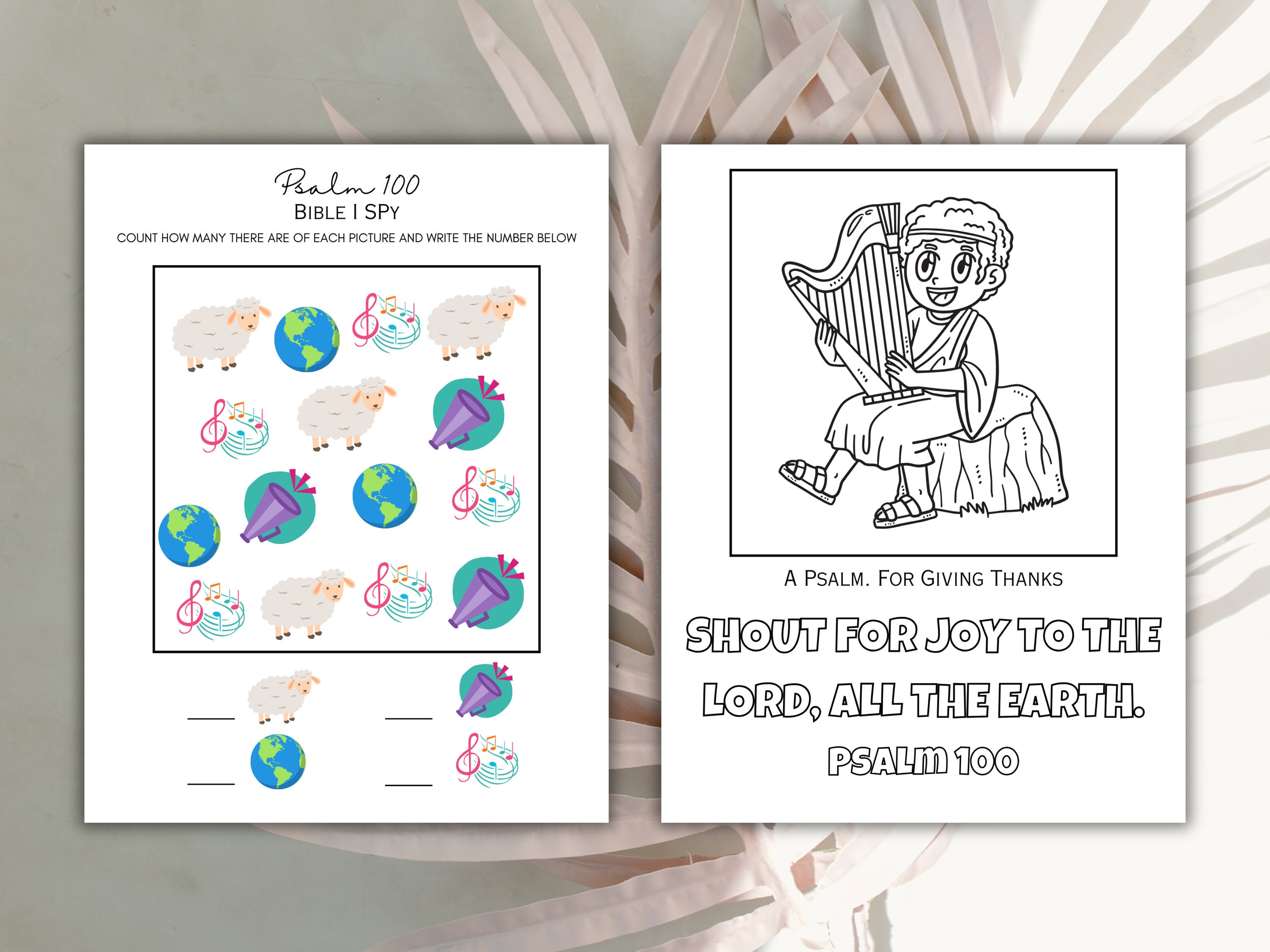 Psalm 100 Learning Resource Kids Craft Psalm 100 Sunday School Activity ...