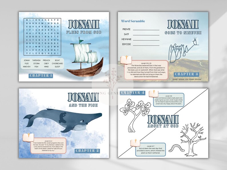 Jonah Craft for Kids Activity Pages Jonah and the Whale Lesson Bible ...