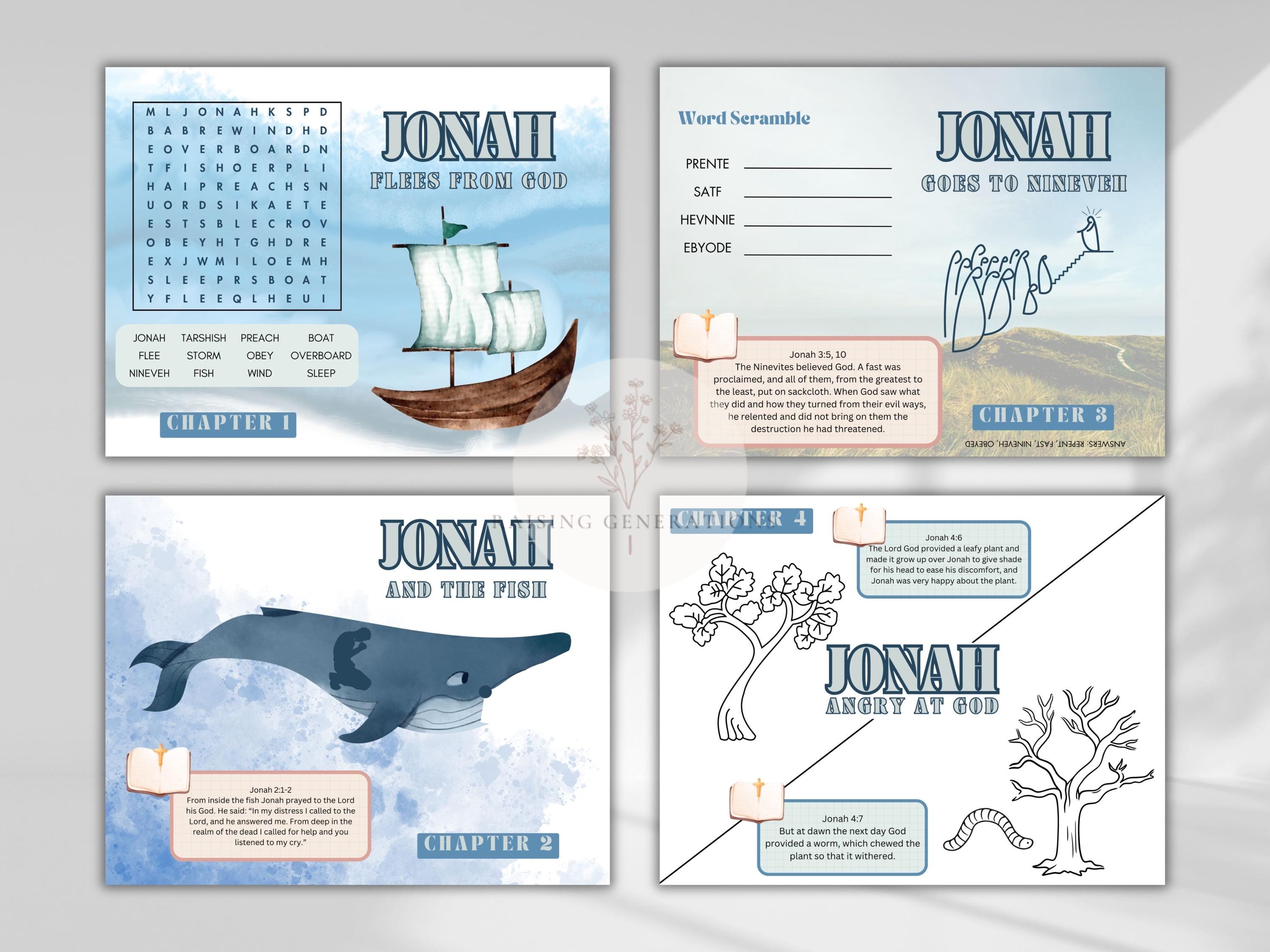 Jonah Craft for Kids Activity Pages Jonah and the Whale Lesson Bible ...