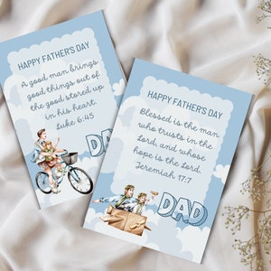 Christian Father's Day Cards Father's Day Printable Bible Verse Cards ...
