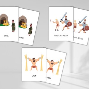 Kids Bible Character Matching Game | Christian Memory Matching Card ...