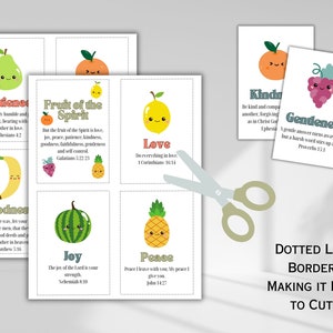 Fruit of the Spirit Bundle Printable Flashcards Poster Bible Verse ...
