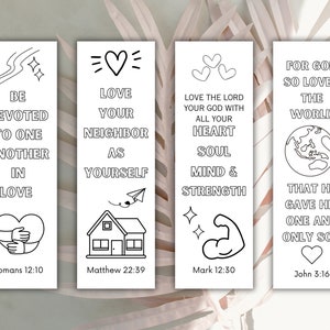 Bible Verse Coloring Bookmarks Printable Sunday School Craft About Gods ...