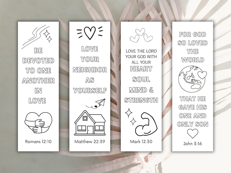 Bible Verse Coloring Bookmarks Printable Sunday School Craft About Gods ...