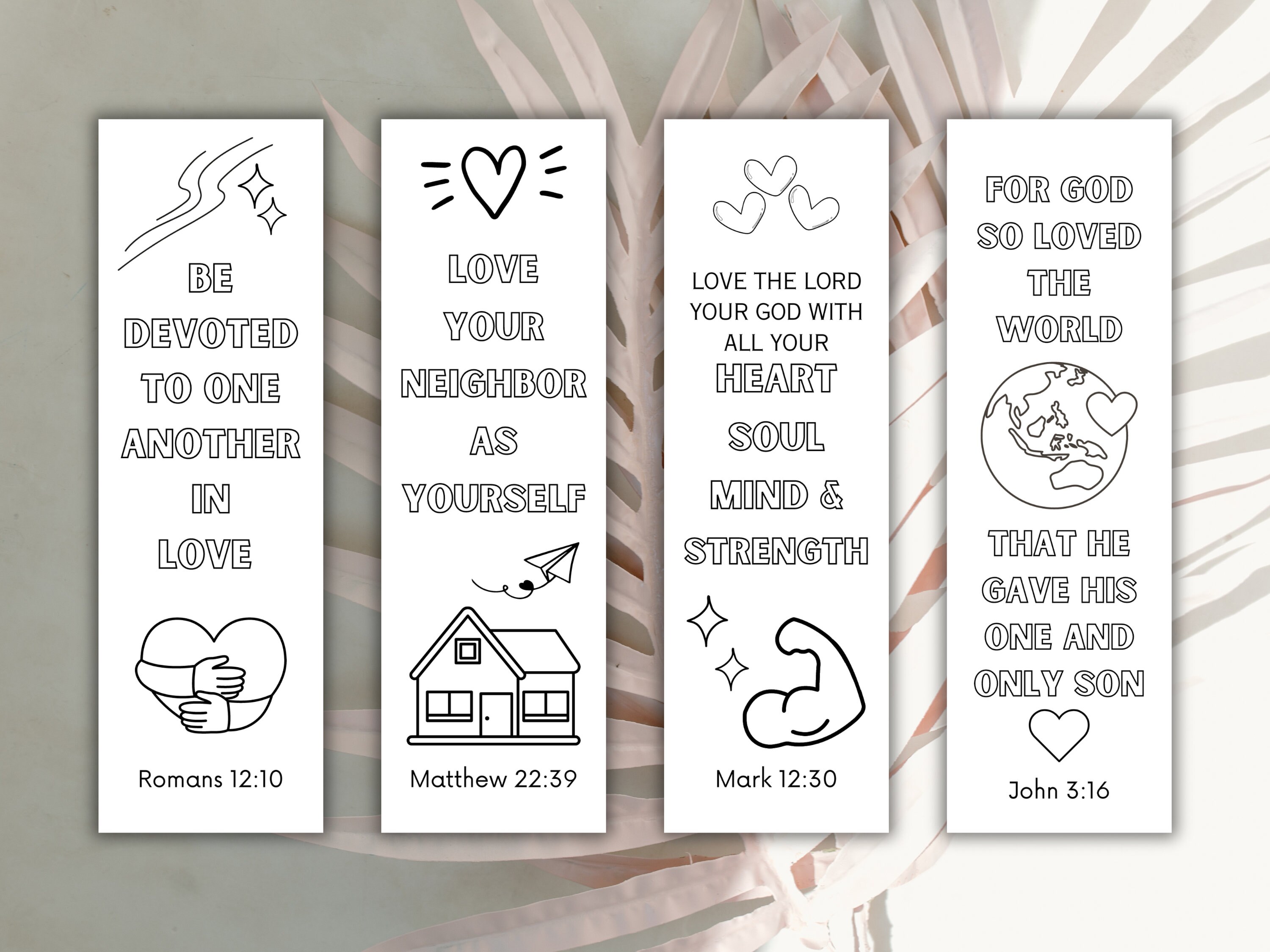 Bible Verse Coloring Bookmarks Printable Sunday School Craft About Gods ...