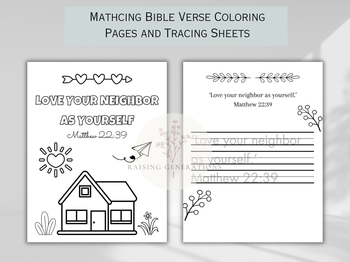 Bible Verse Coloring Printable Sunday School Craft About God Love Kids ...