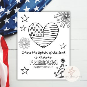 Christian 4th of July Coloring Pages 4th of July Craft for Kids Church ...